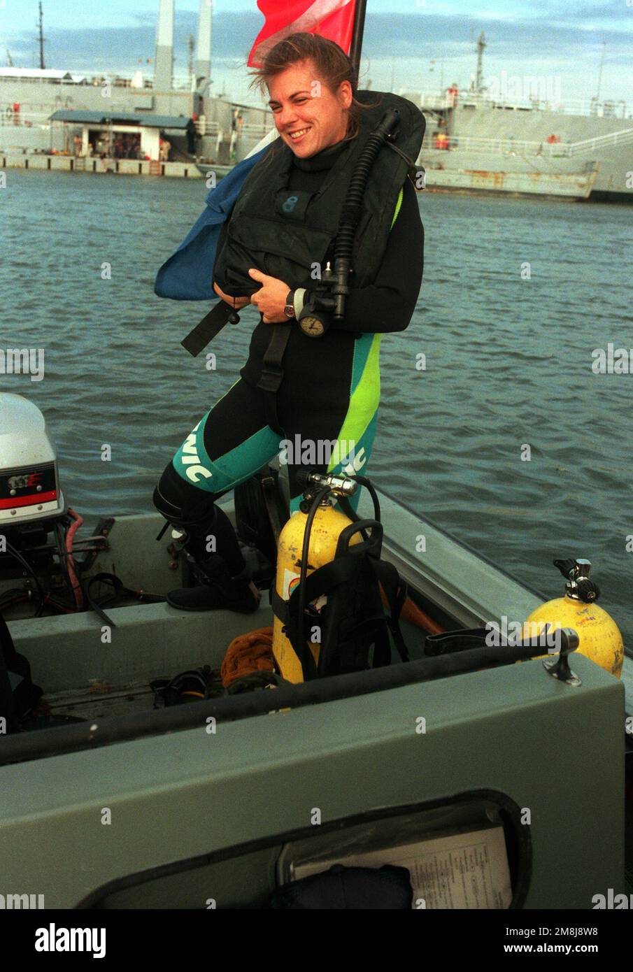 Photographers Mate Second Class (PH2) Malika Bean, the only female ...