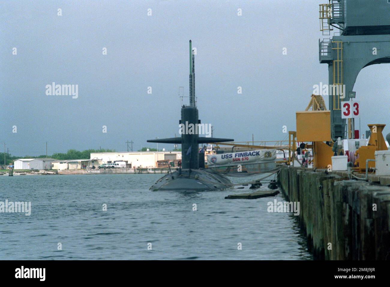 A bow view of the Sturgeon class nuclear-powered attack submarine USS ...