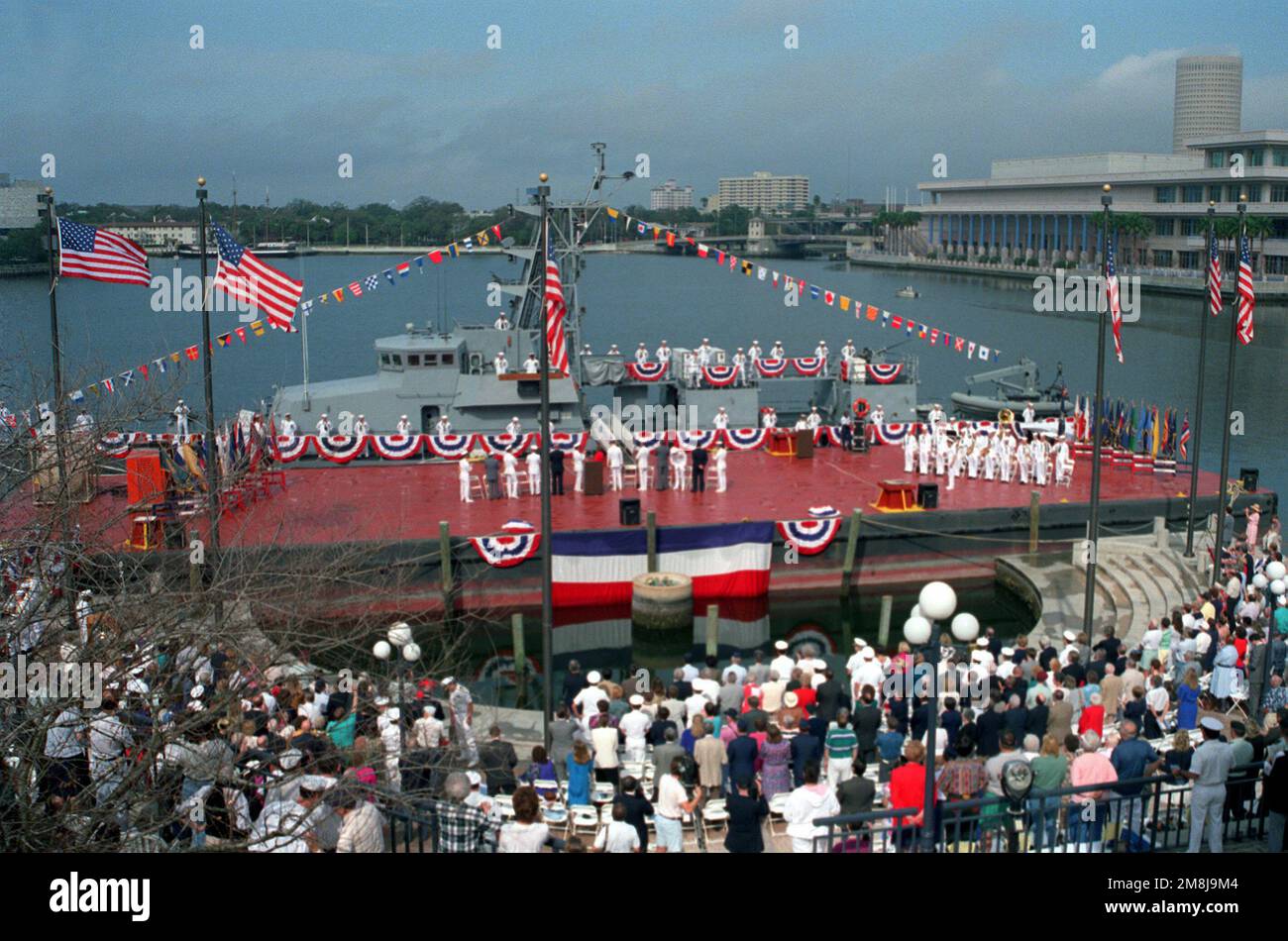 An overall view of the commissioning ceremony of the coastal patrol ...