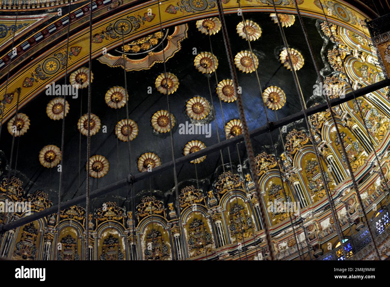Details of interiors of the dome of The great mosque of Muhammad Ali ...