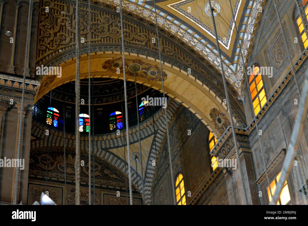 Details of the interiors of the main hall of The great mosque of ...