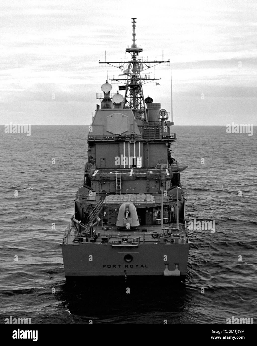 A stern on view of the guided missile cruiser USS PORT ROYAL (CG-73 ...