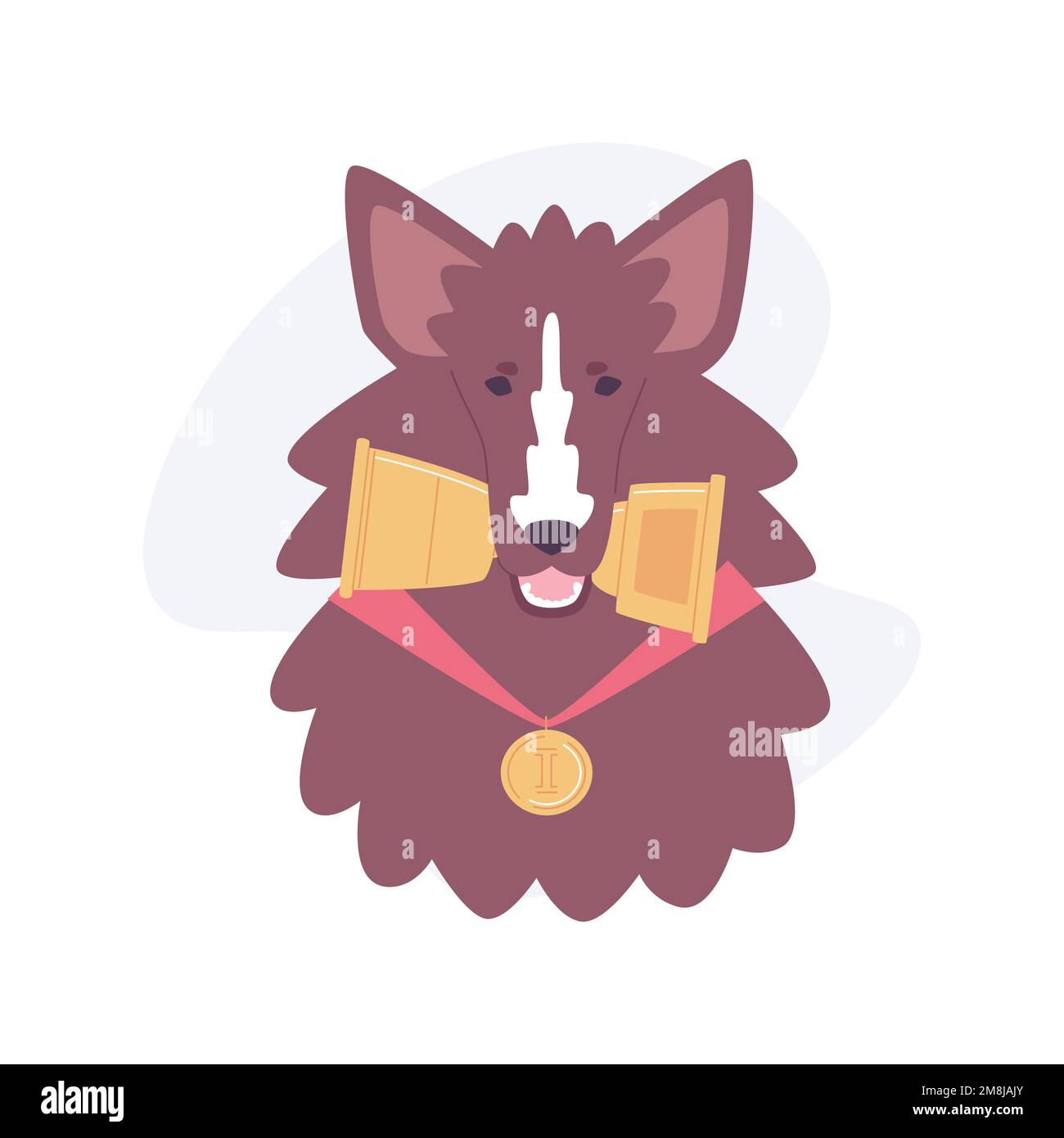 Lucky winner isolated cartoon vector illustrations. Dogs show winner ...