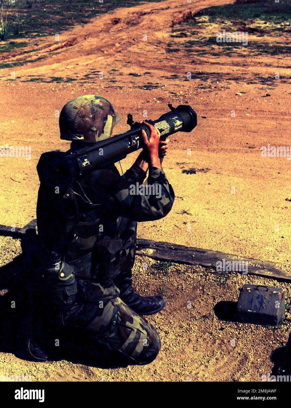 A recruit from Marine Corps Recruit Depot, San Diego, prepares to fire ...