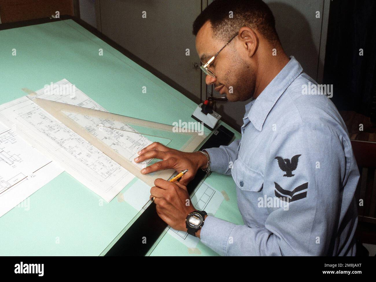 Illustrator Draftsman Second Class (DM2) George Lewis-Major of the ...
