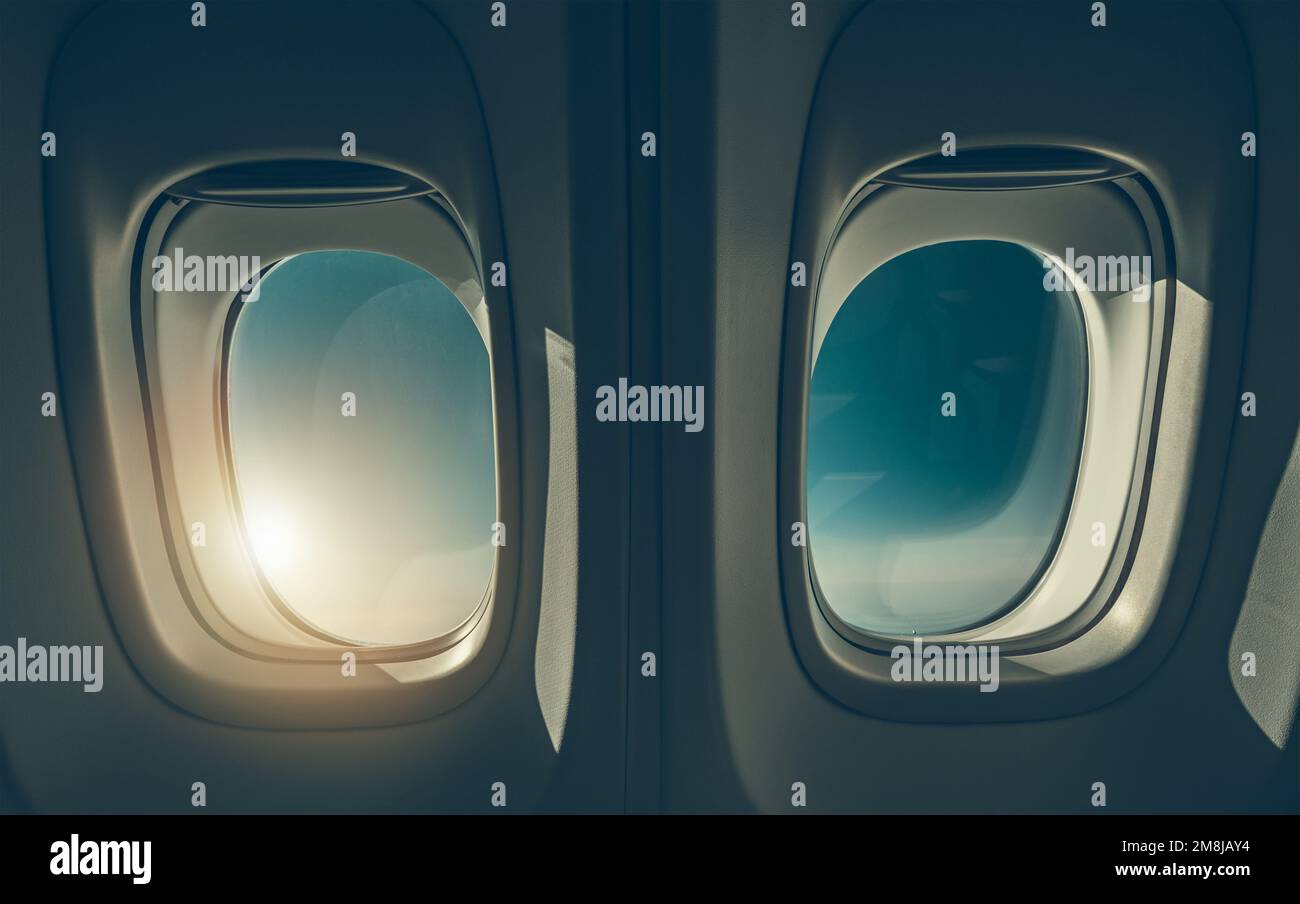 Airplane windows hi-res stock photography and images - Alamy