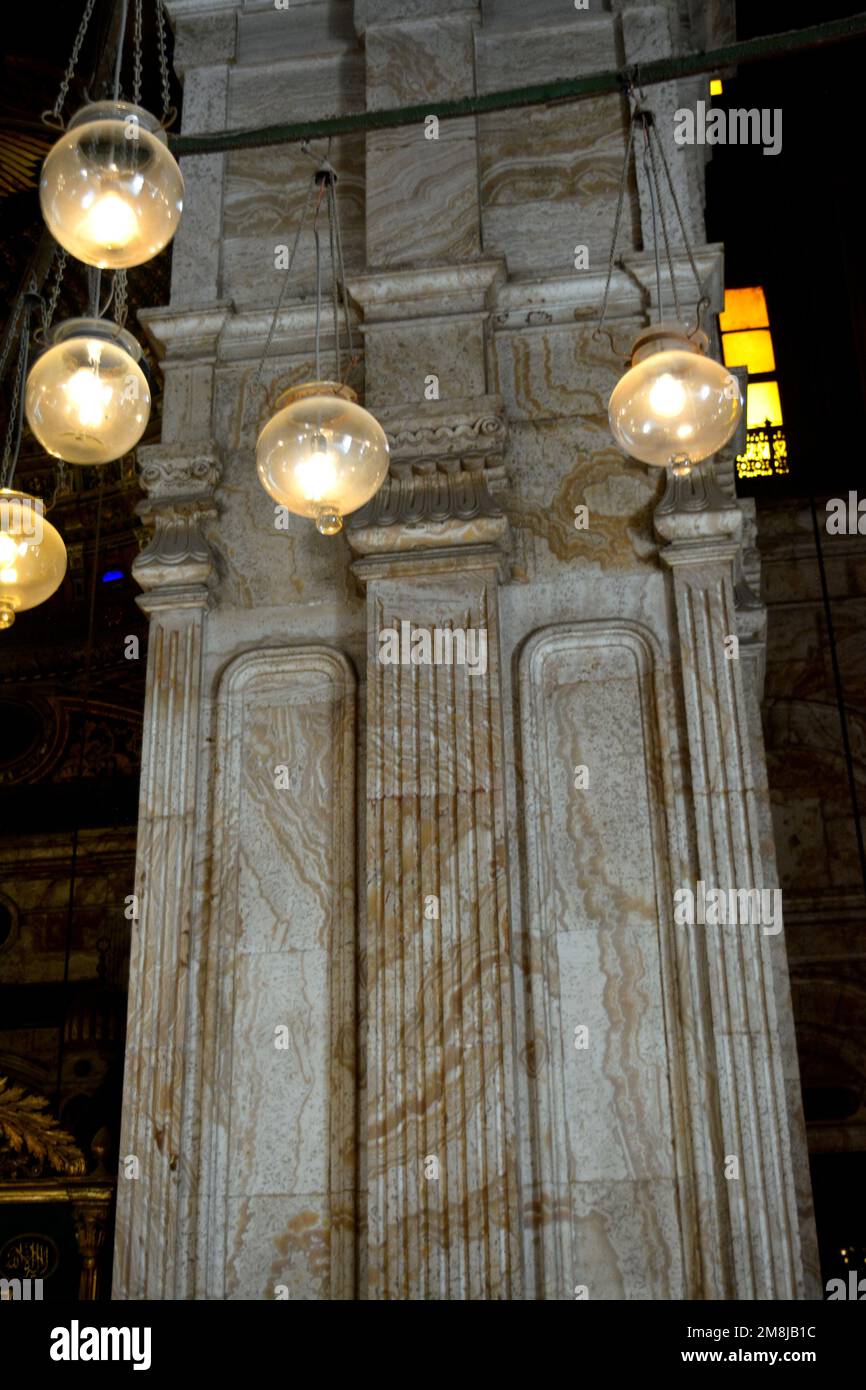 Details of the interiors of the main hall of The great mosque of ...
