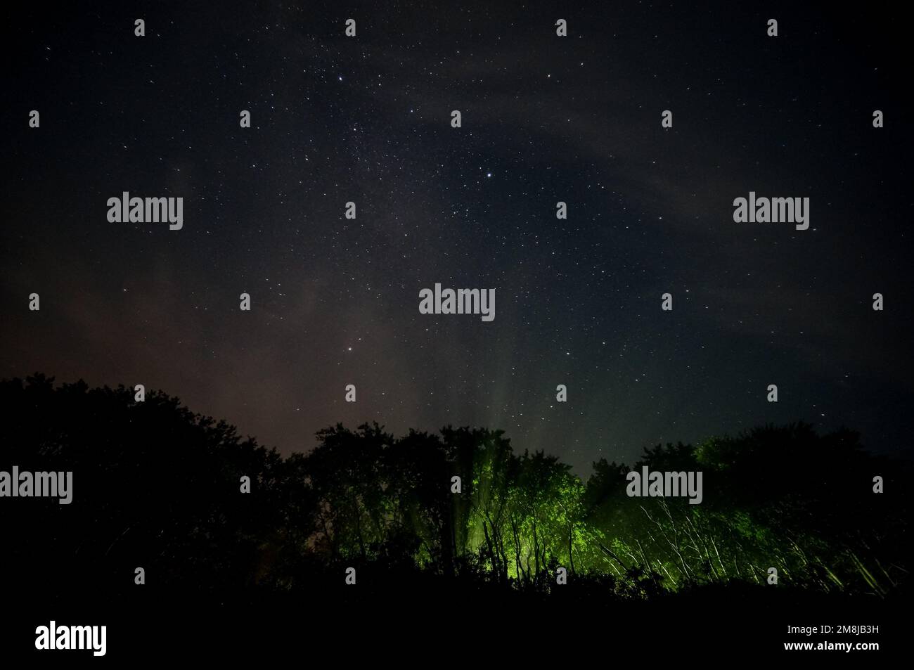 starry night sky , night sky with stars, wide angle view Stock Photo ...