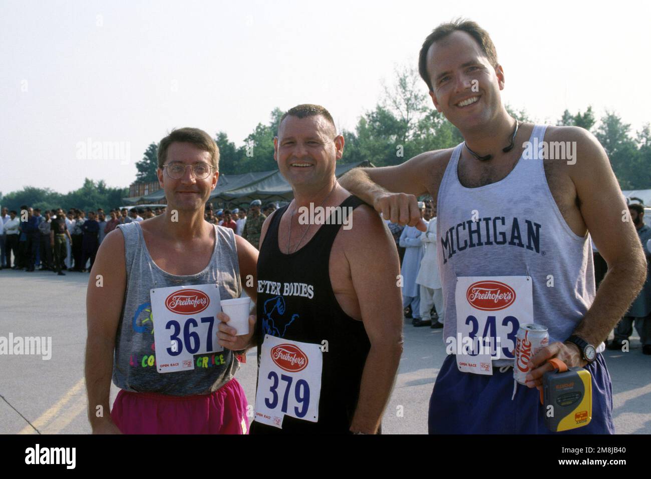 After finishing the Independence Day 5K Fun Run, Commander Skip Wright ...