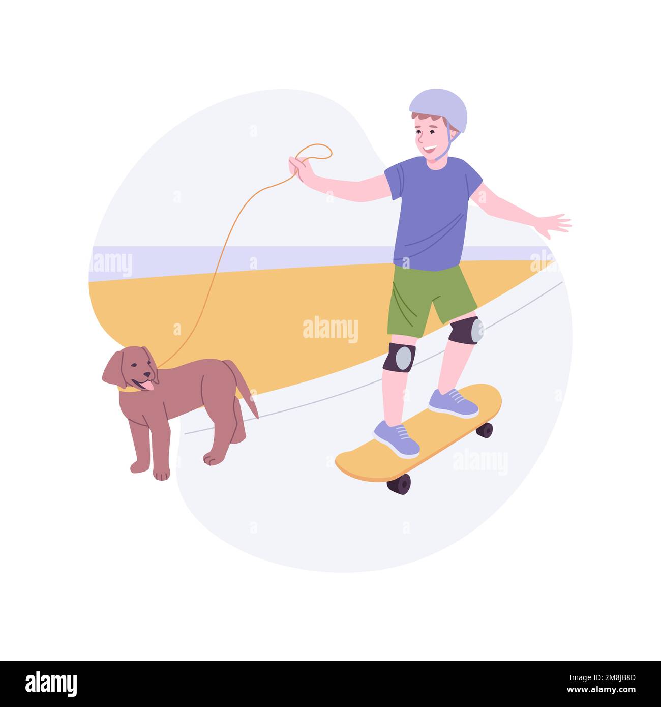 Regular walks isolated cartoon vector illustrations. Young couple ...