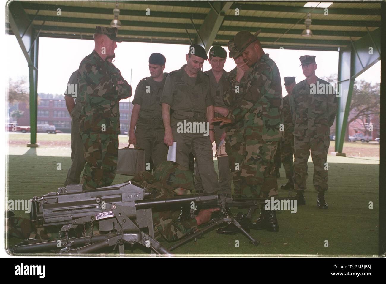 Marines demonstrate the M-19 and M-60 Machine Guns to GEN. Marc Mouchal ...