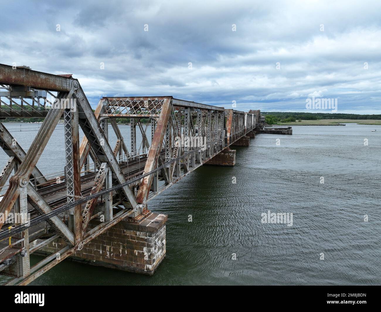 Old Saybrook Bridge in Connecticut. Its a train bridge Stock Photo - Alamy