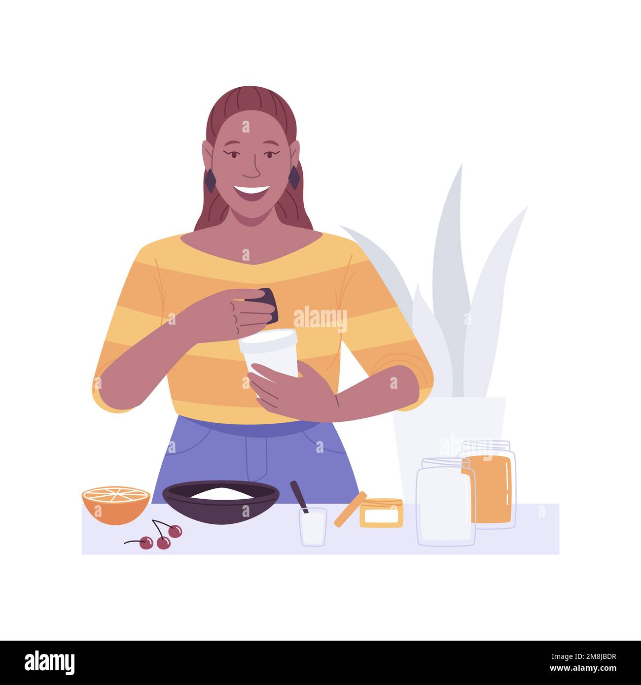 Hand made cosmetics workshop isolated cartoon vector illustrations ...