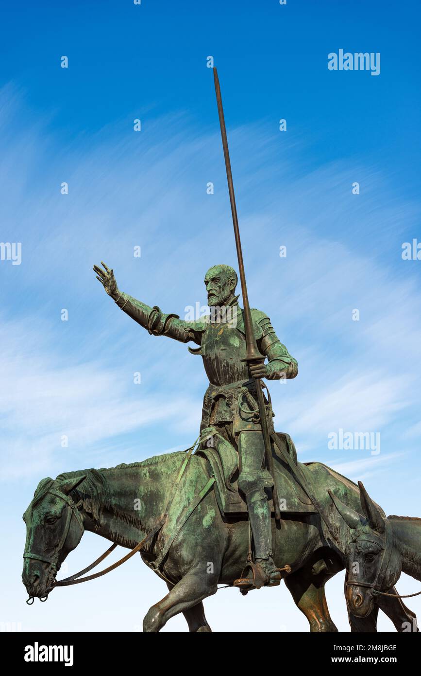 Bronze statue of Don Quixote de la Mancha, part of the monument to ...