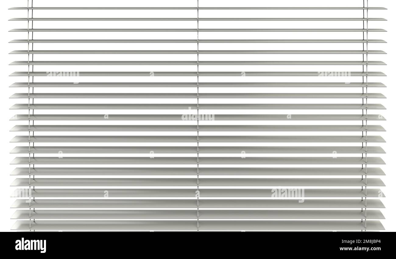 White Plastic Slats Window Blinds 3D Rendered Illustration. Transparent ...