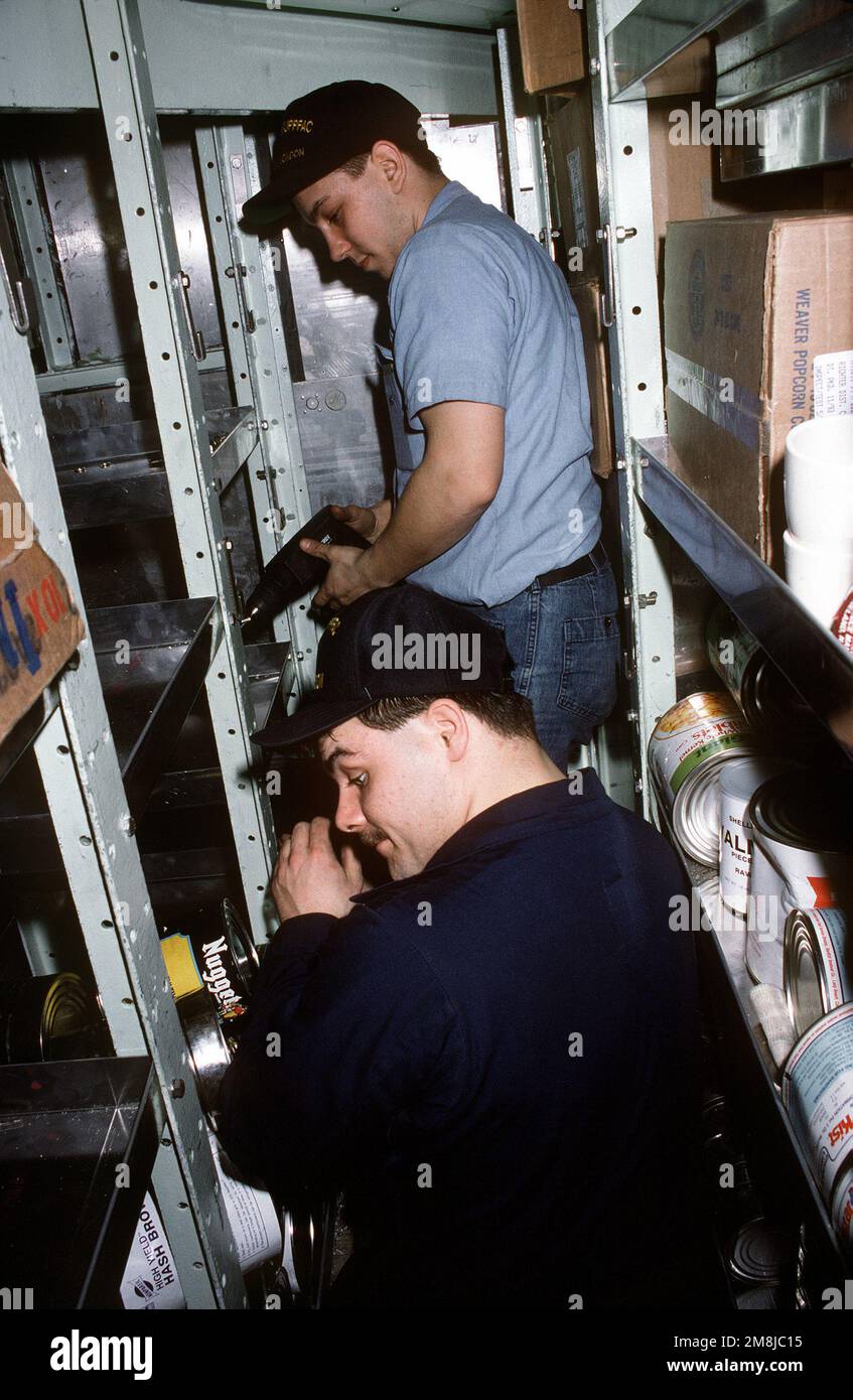 Hull Technician Fireman (HTFW) Ralph Sangillo and Hull Technician ...