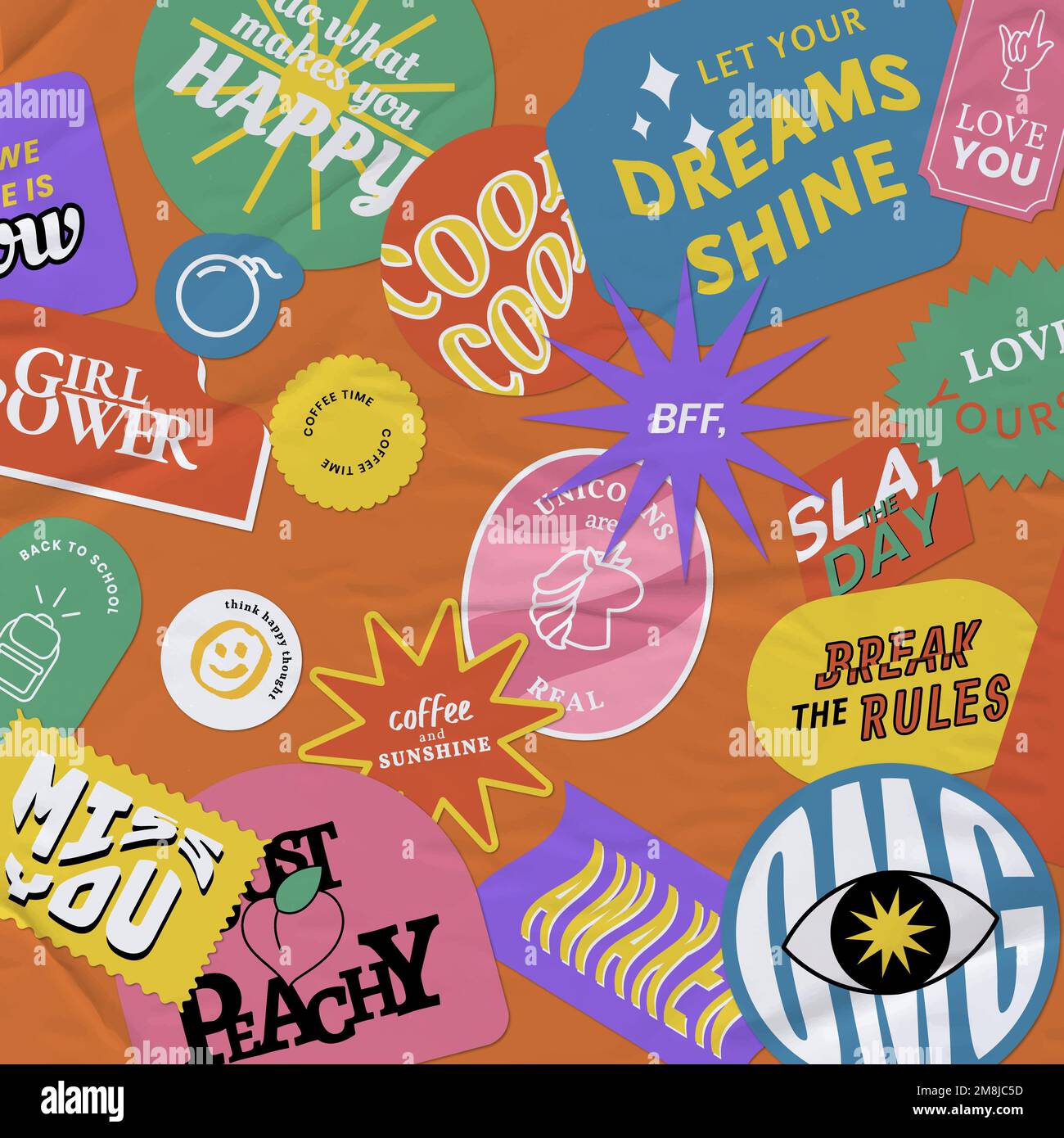 Vintage word sticker vector background paper texture Stock Vector Image ...