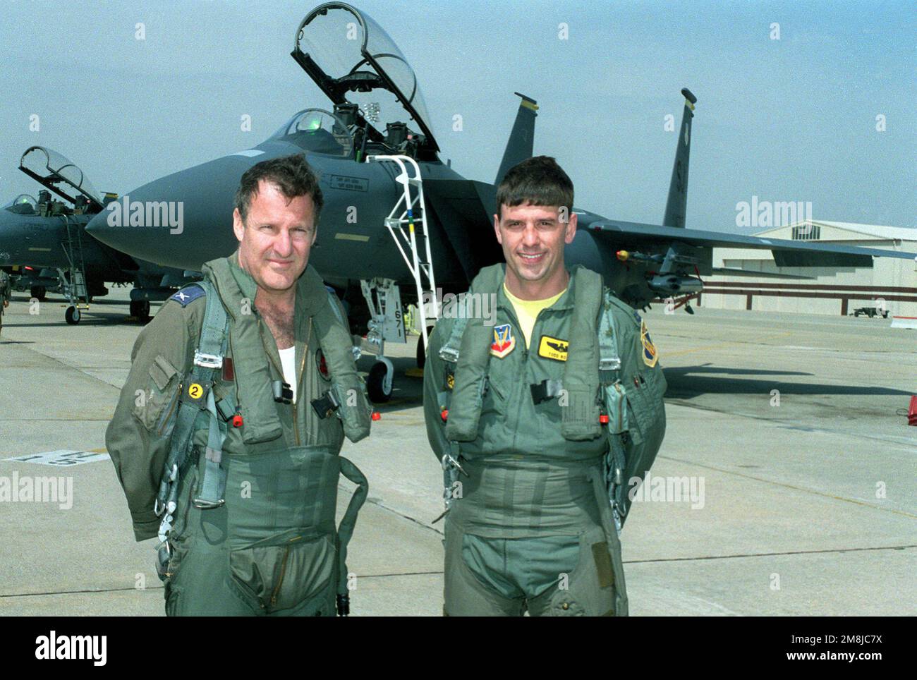 Brig. GEN. Benjamin Zin, (left) Iraeli Air Force Attache, and CAPT. Todd Boyd, 336th Fighter ...