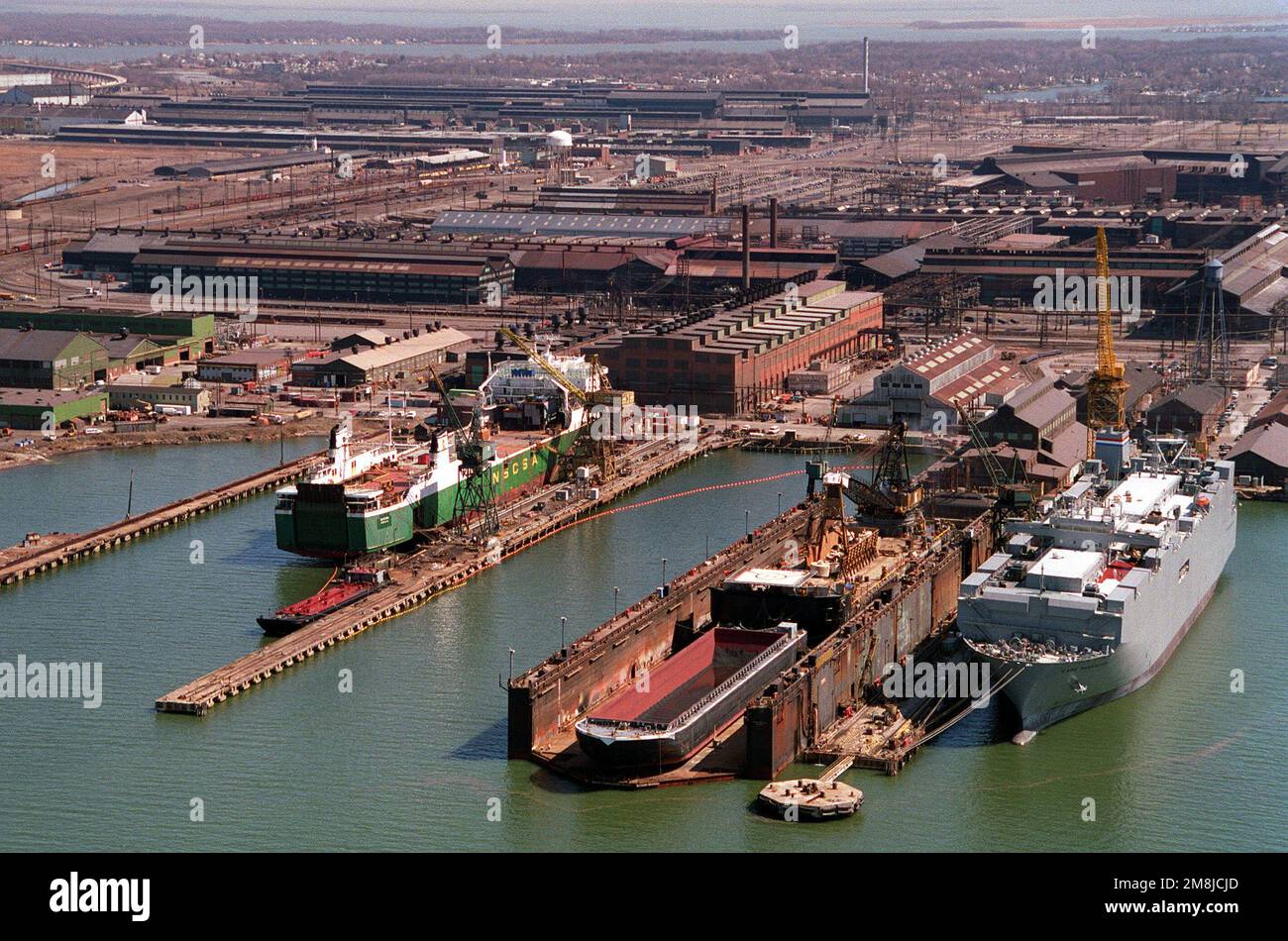 A port bow view of the Sparrows Point Extension Yard of the Bethlehem ...
