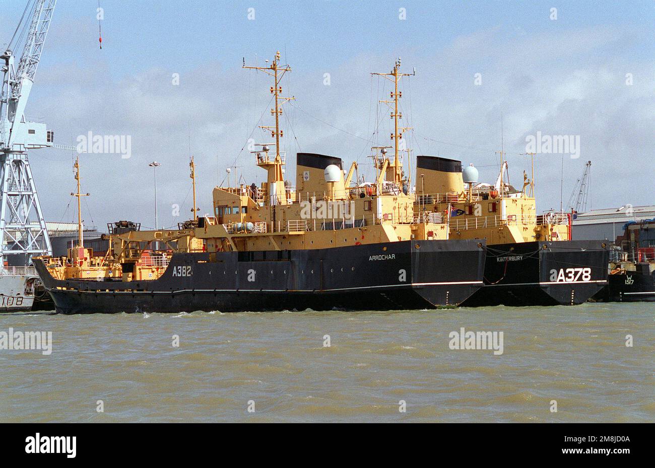 A port quarter view of the Royal Maritime Auxiliary Service Trosk Class ...