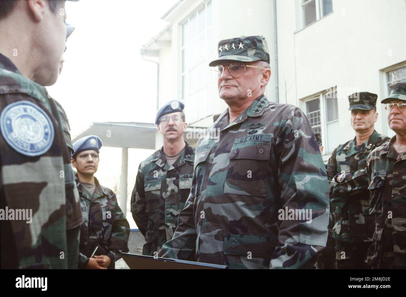 General John M. Shalikashvili, chairman of the Joint Chiefs of STAFF ...