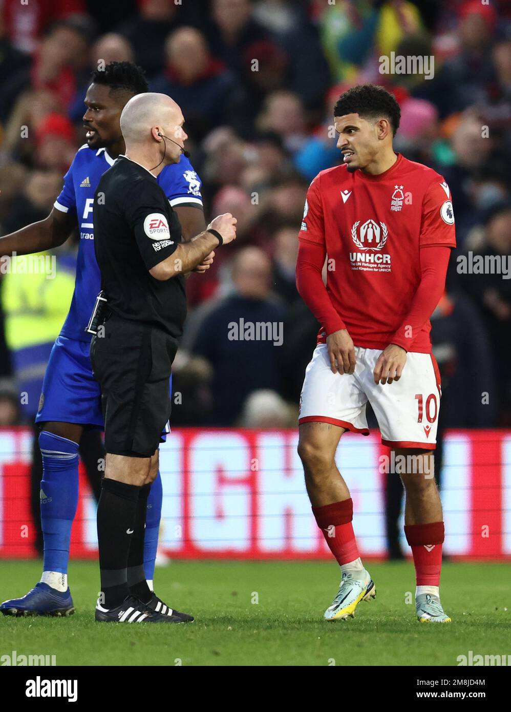 Nottingham, UK. 14th January 2023. Morgan Gibbs White of Nottingham ...