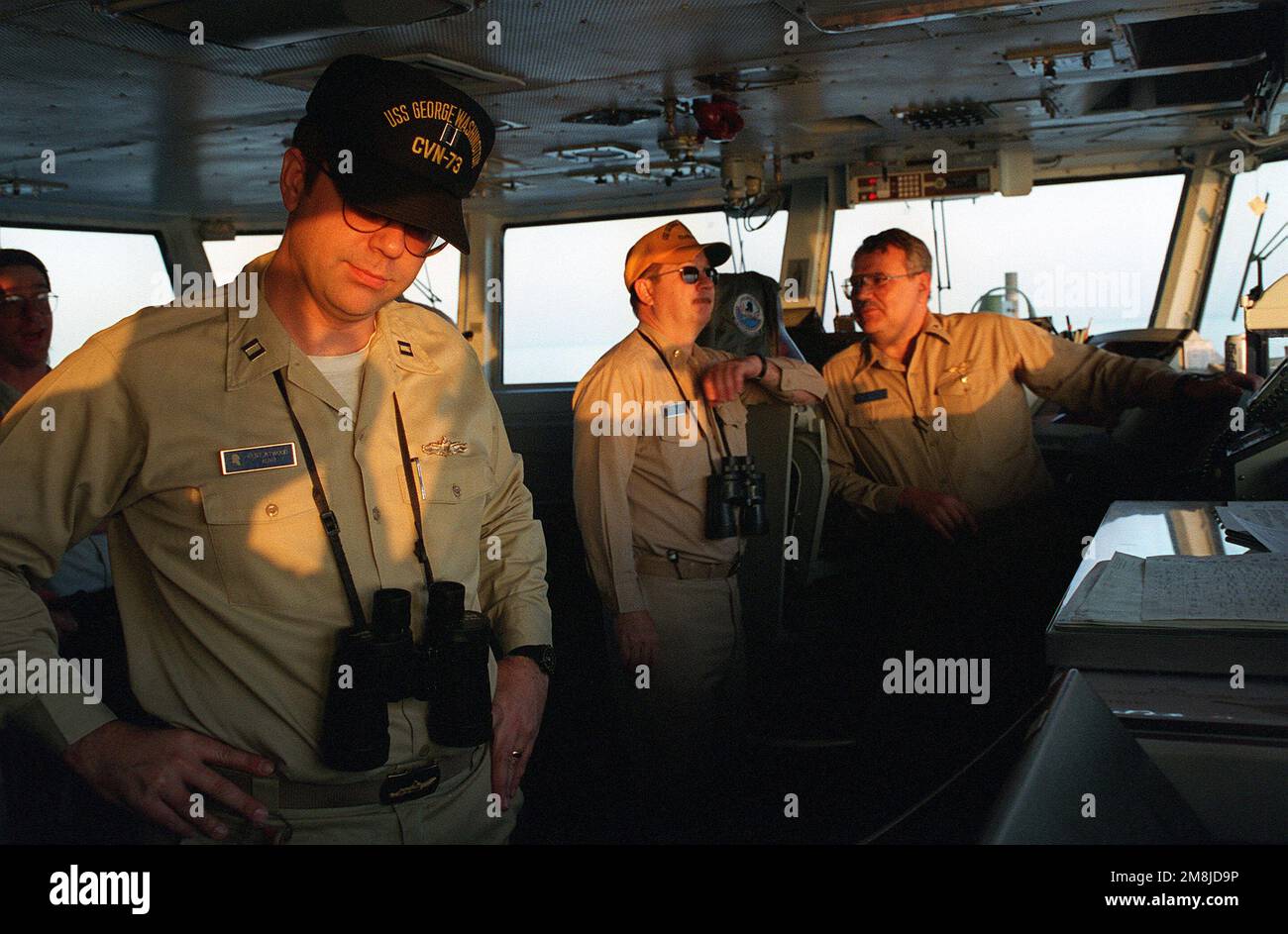 The commanding officer of the nuclear-powered aircraft carrier USS ...