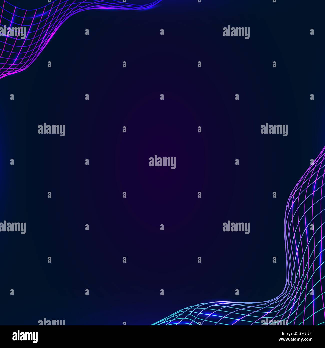 Neon synthwave border on a squared dark purple template vector Stock ...
