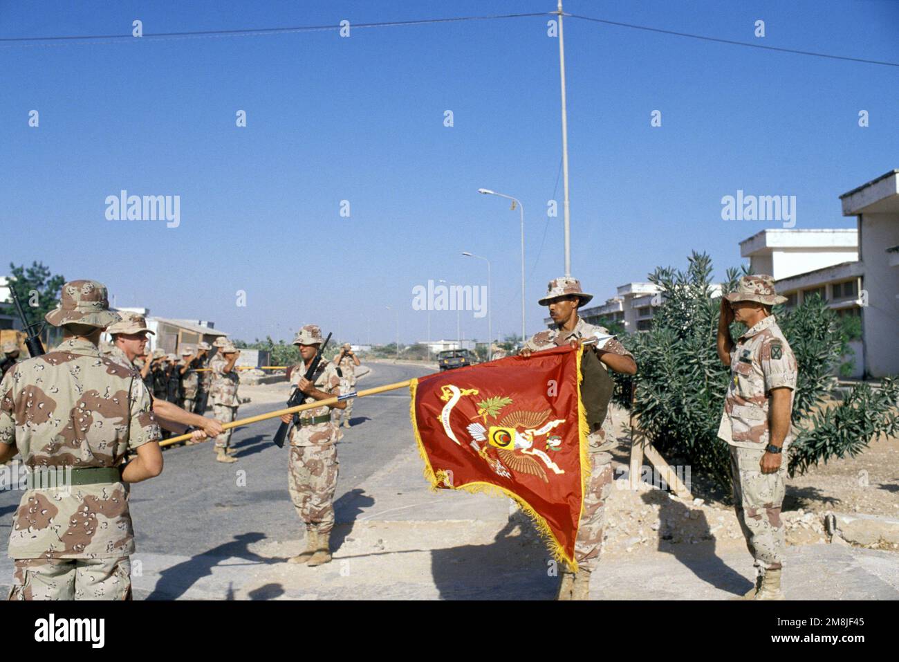 The 46th Forward Support Battalion Honor Guard presents the battalion ...