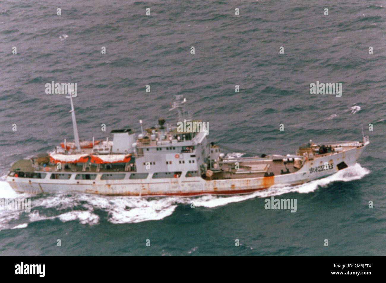 An aerial starboard side (off center-line) view of the Chinese Navy Yan ...