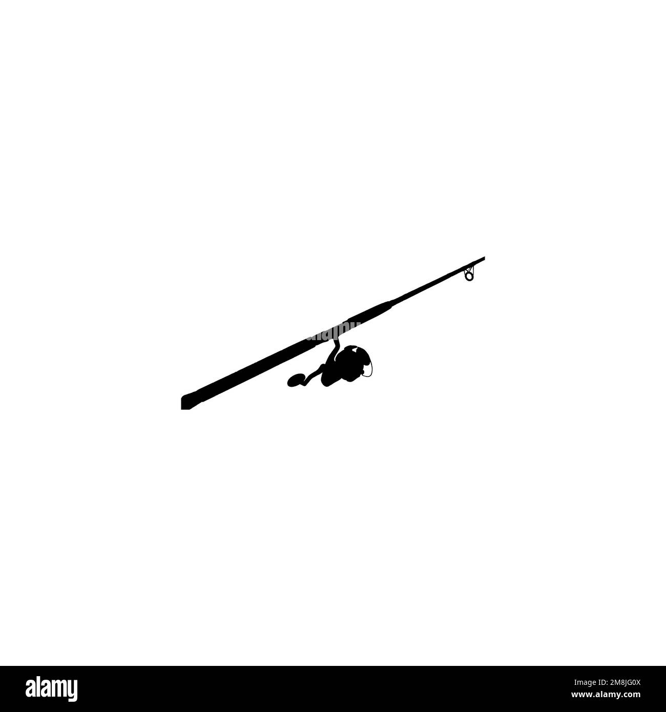 Fishing rod icon. Simple style fish shop big sale poster background ...