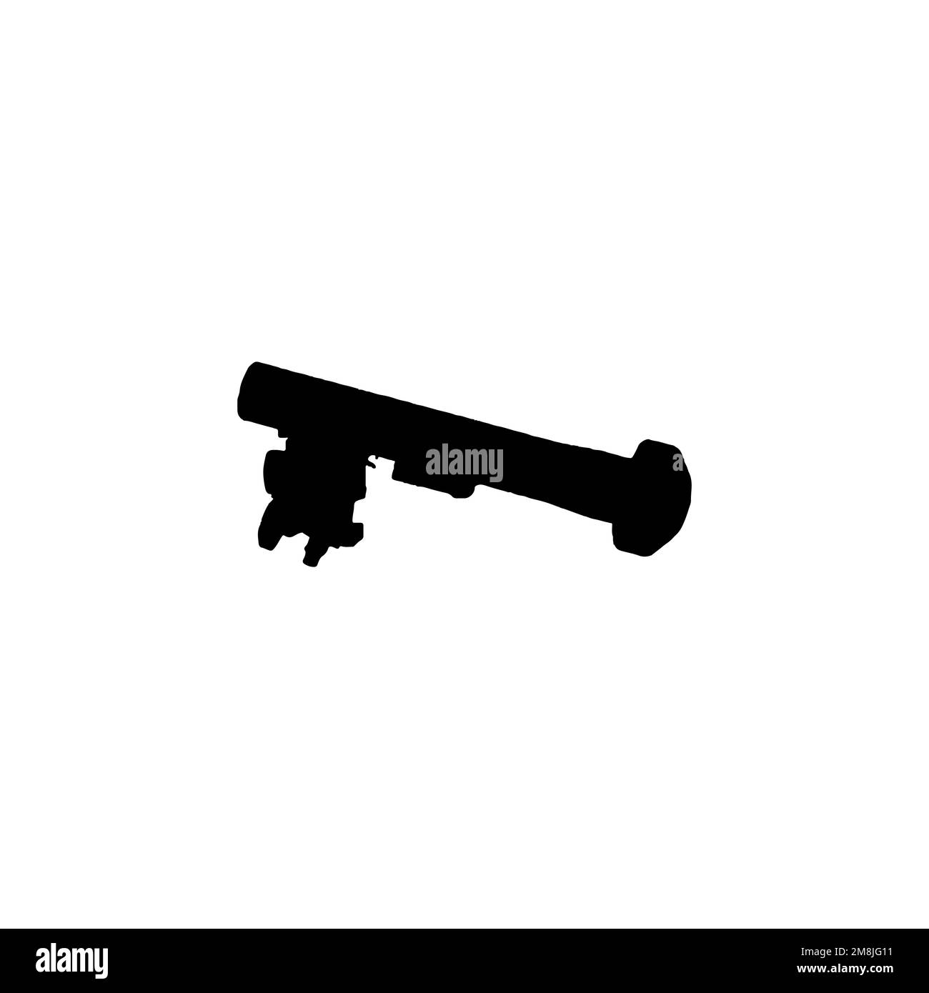 Bazooka icon. Simple style no war poster background symbol. Bazooka ...
