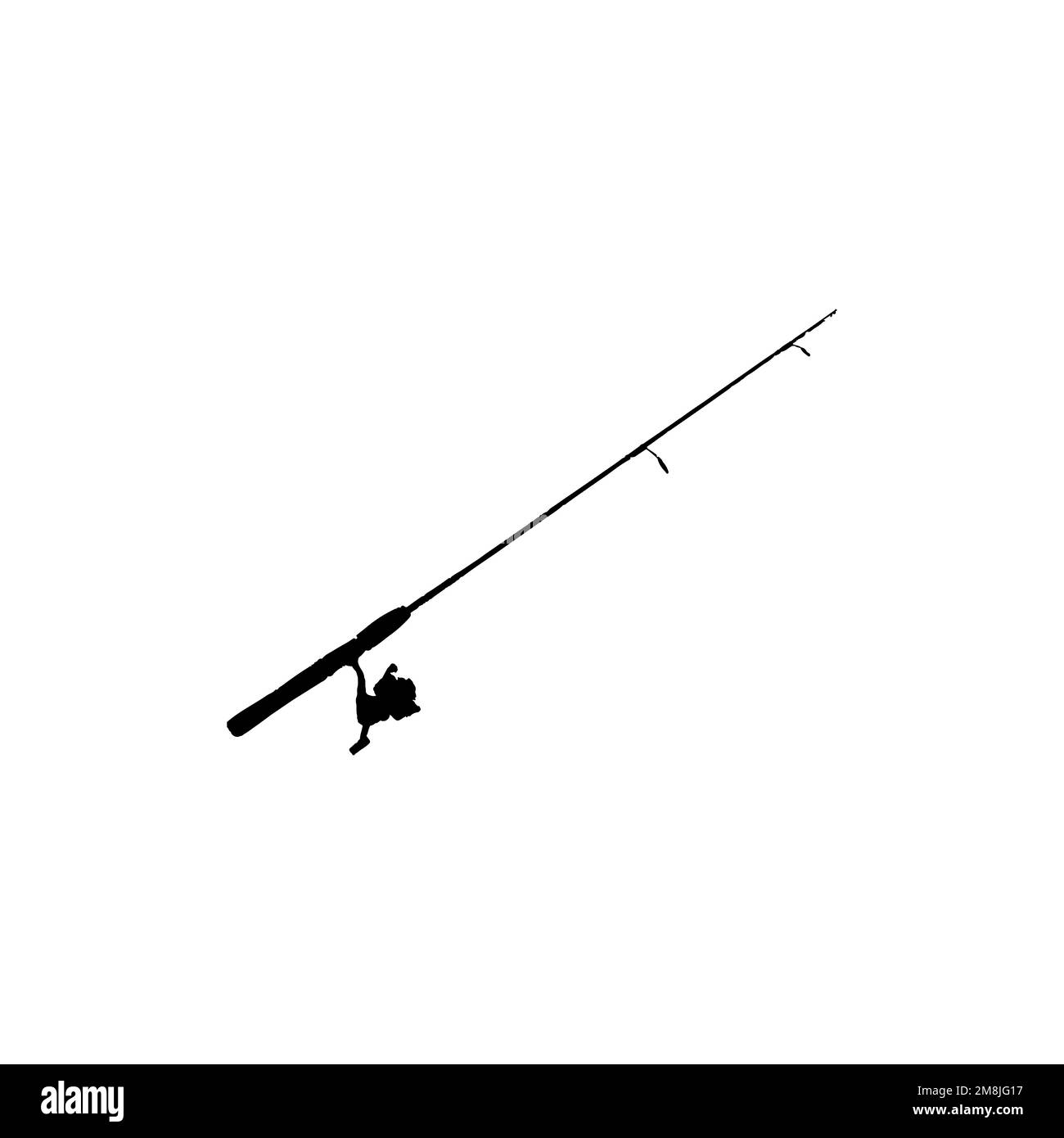 Fishing rod icon. Simple style fish shop big sale poster background ...