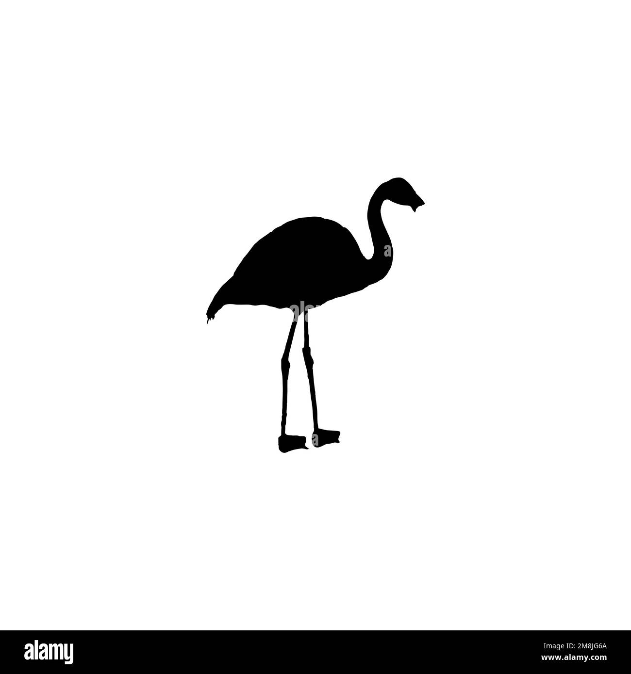 Flamingo icon. Simple style poster wild nature background symbol ...