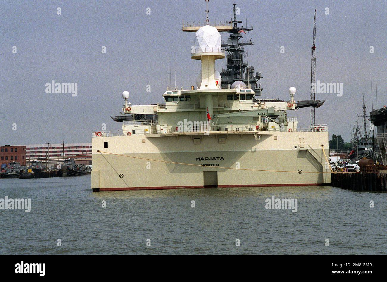 A stern on view of Norway's Ministery of Defense's research and ...