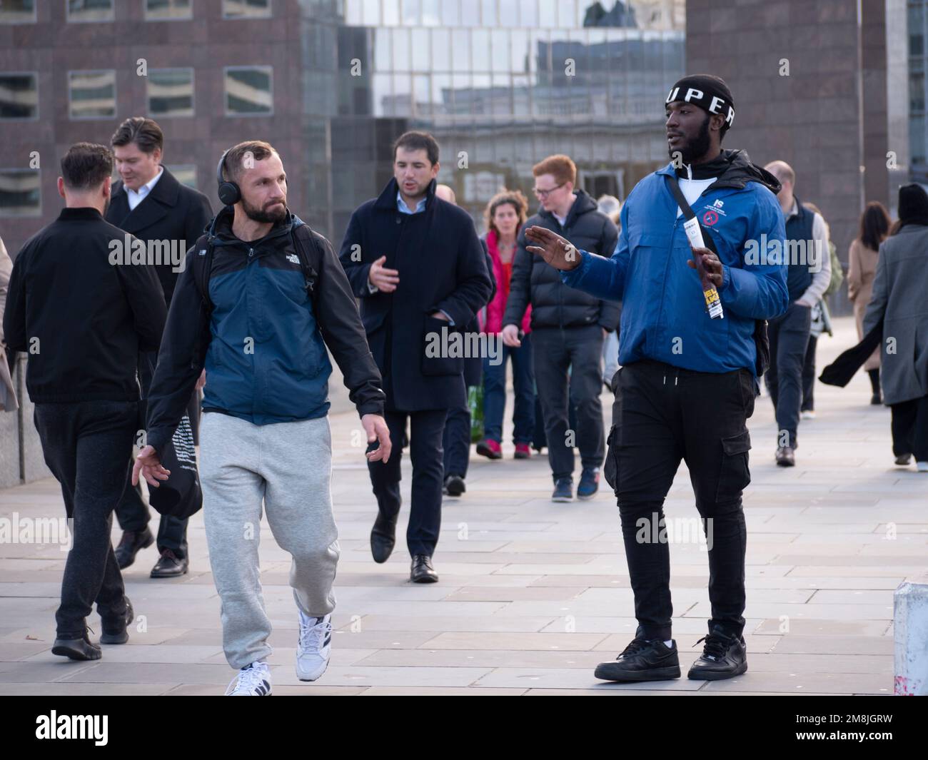 London Bridge in London UK. Face-to-face fundraising, Street ...
