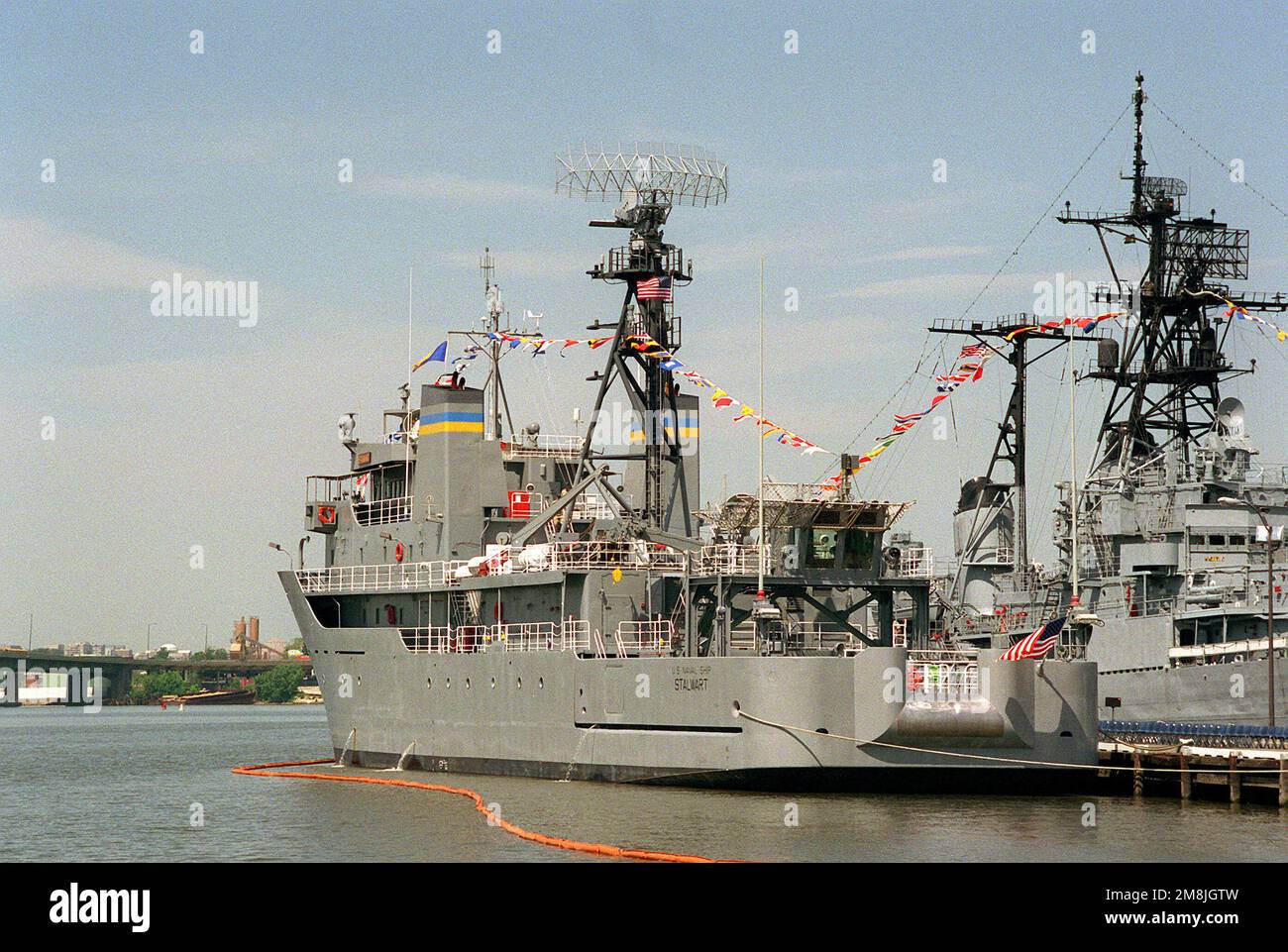 A port quarter view of the Military Sealift Command (MSC) surveillance ...