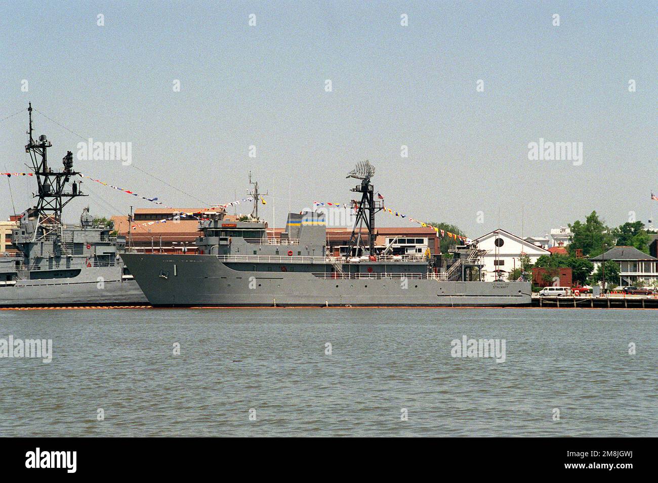 A port side view of the Military Sealift Command (MSC) surveillance ...