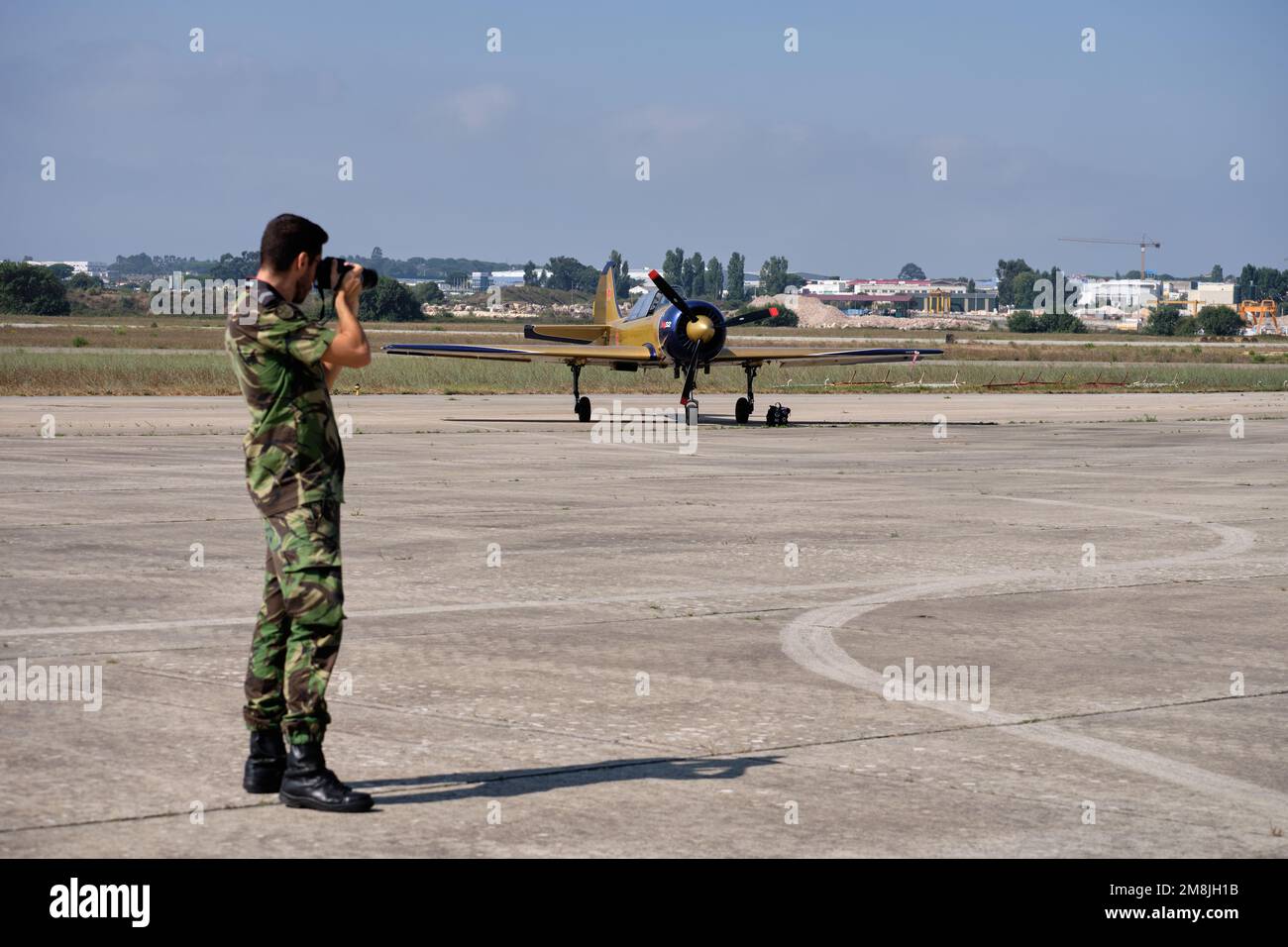 Man plane field hi-res stock photography and images - Alamy