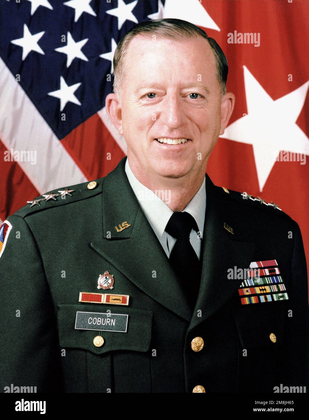 Portrait of US Army Lieutenant General John G. Coburn (uncovered). Base ...