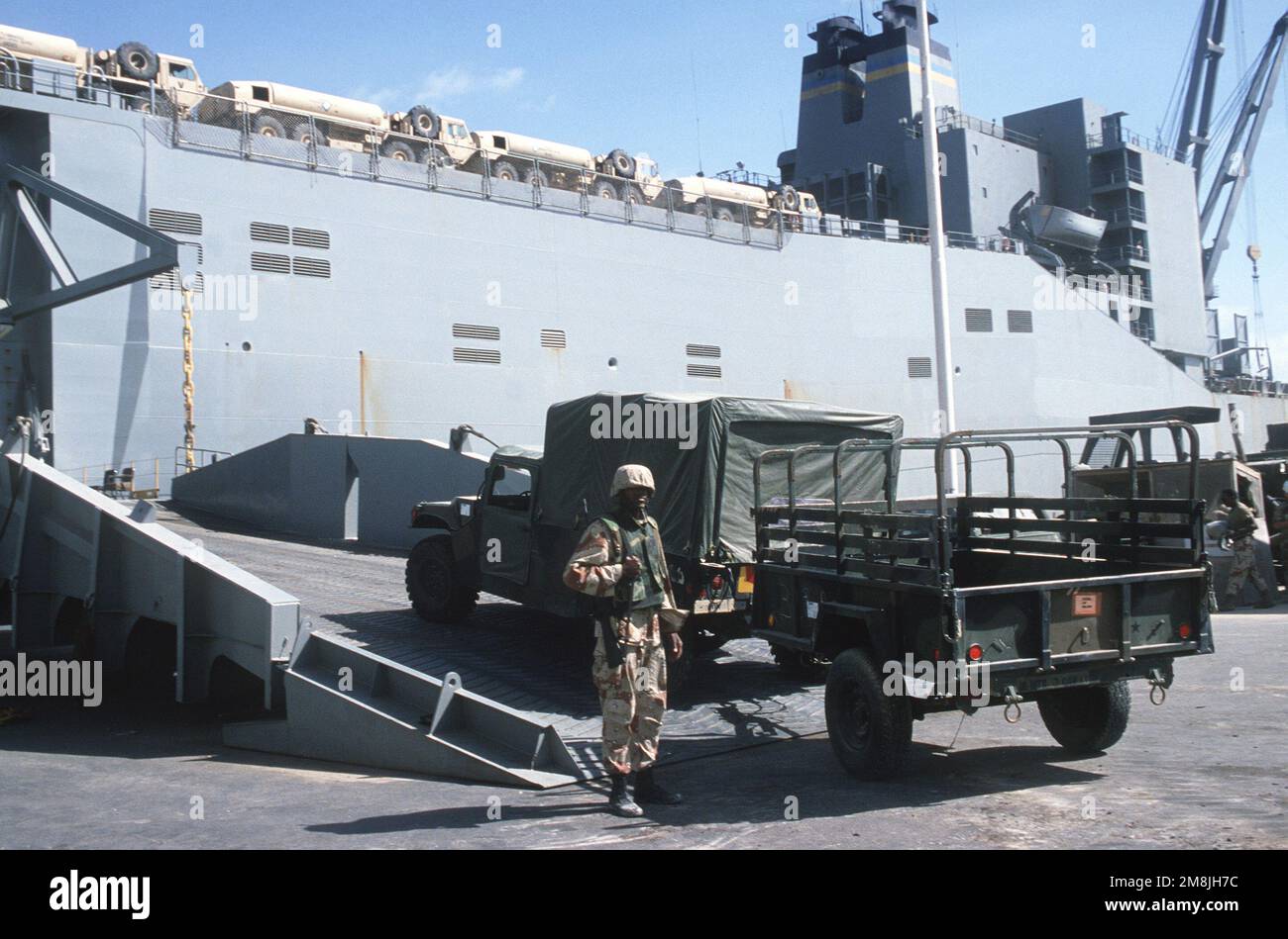 PFC. Kevin Johnson, U.S. Army, of the 155th Transportation Company ...
