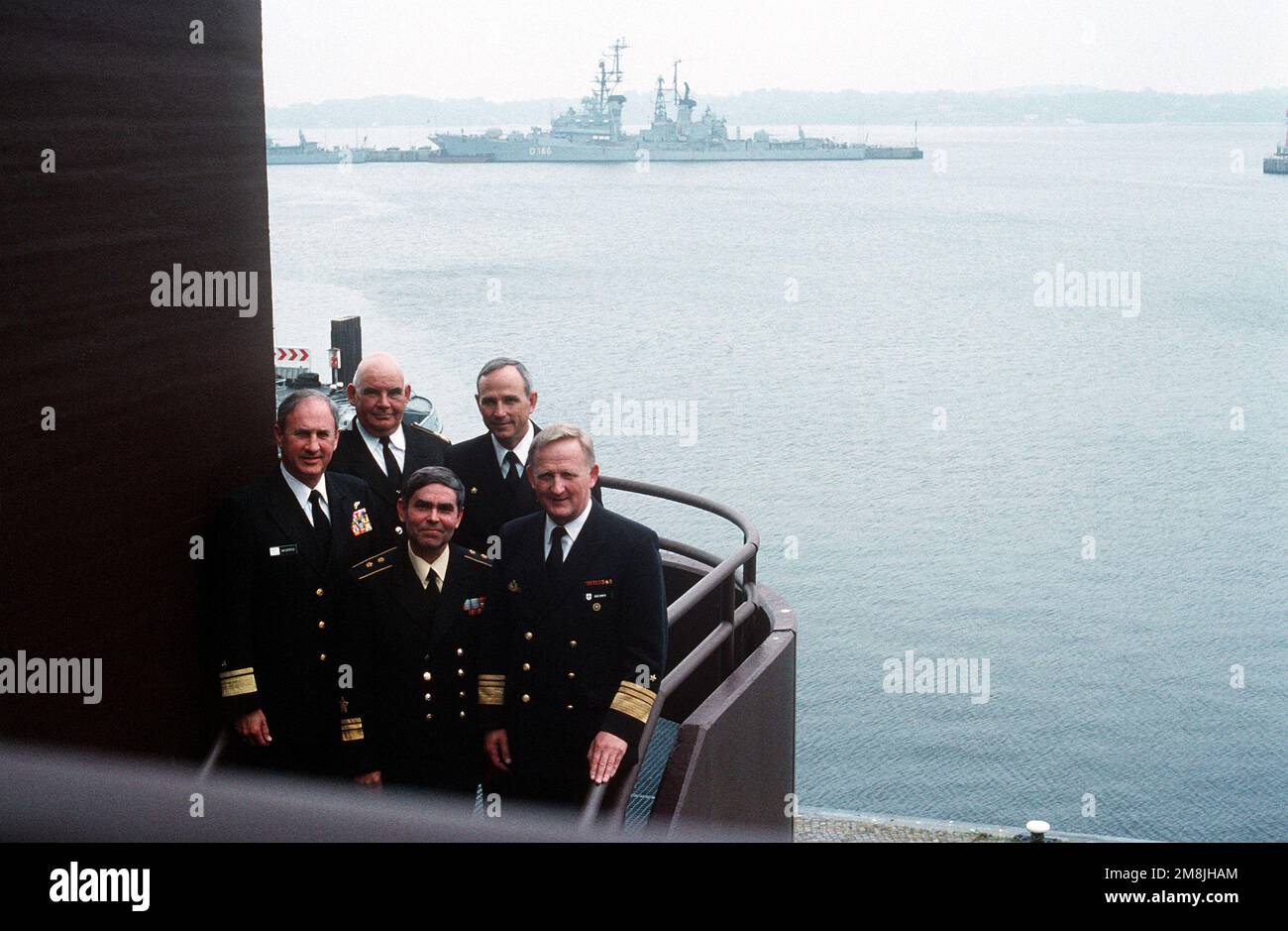 Several officers involved at a BALTOPS 94 press conference pose ...