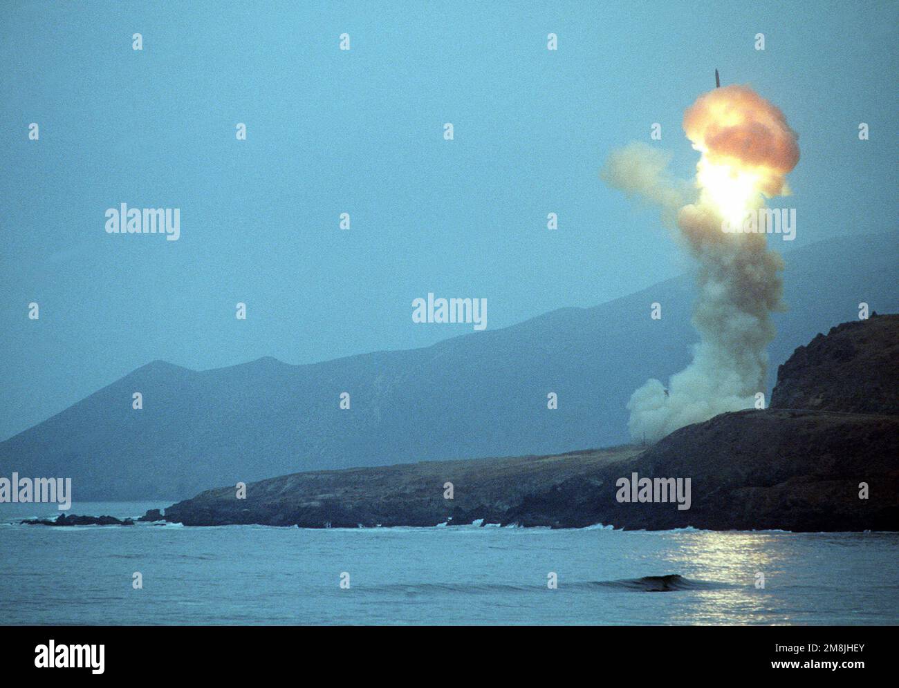 Across the water view of the Minuteman III missile from launch Facility ...