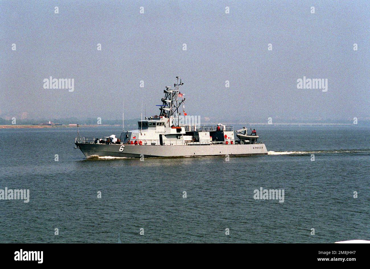 A port bow view of the newly commissioned coastal patrol boat USS ...
