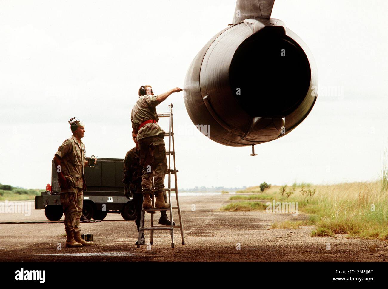 A ground crew from the 438th Aircraft Generation Squadron (AGS), Dover ...
