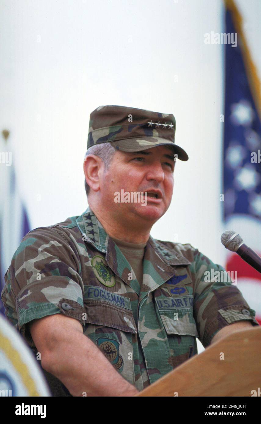 AMC Commander, GEN. Ronald Fogelman, speaks at RODEO 94. He emphasized ...