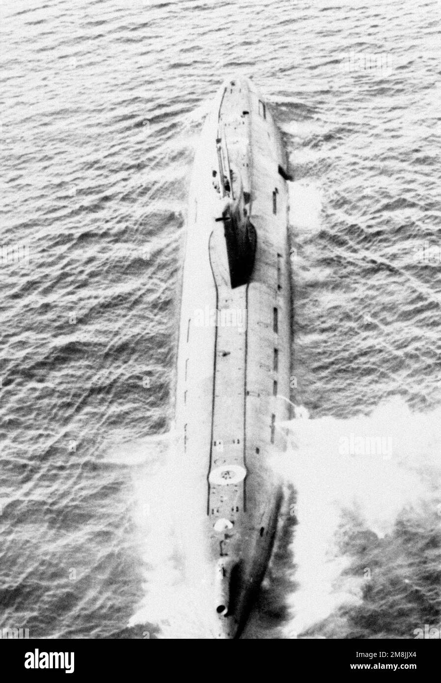 Aerial stern-on view of a Russian Navy Northern Fleet TANGO class ...
