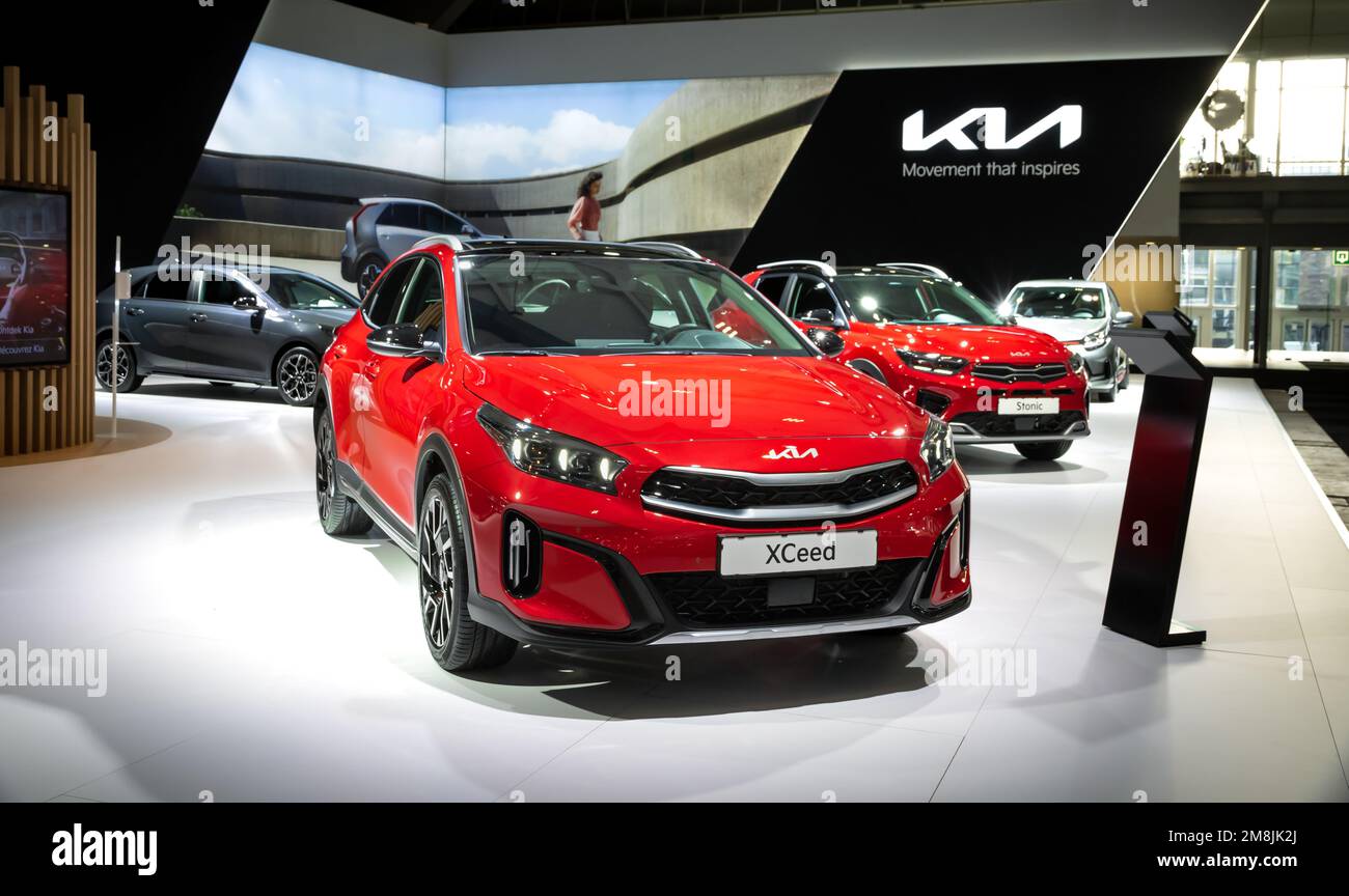 Kia XCeed car at the Brussels Autosalon European Motor Show. Brussels ...