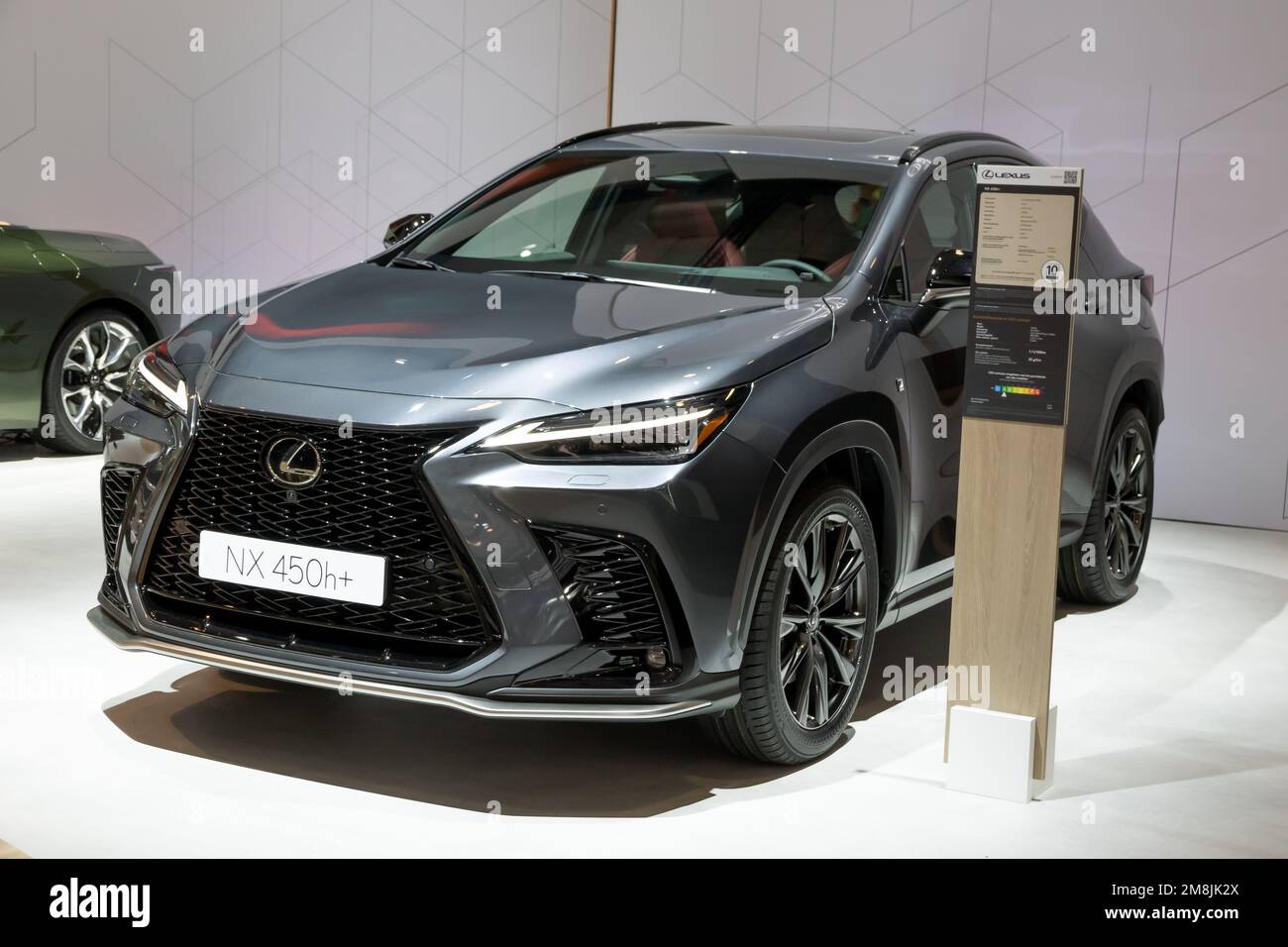 Lexus NX 450h+ luxury hybrid SUV car at the Brussels Autosalon European ...