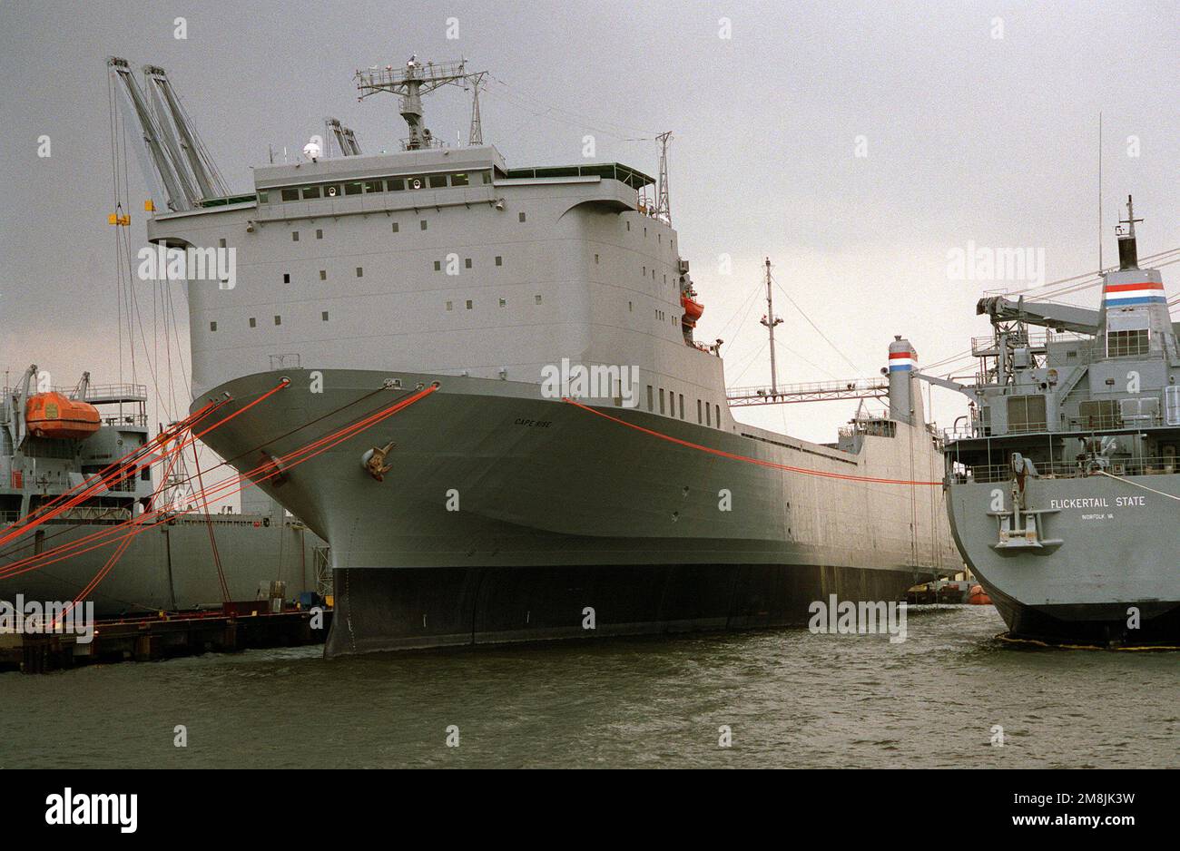 A port bow view of the Military Sealift Command (MSC) chartered Ready ...